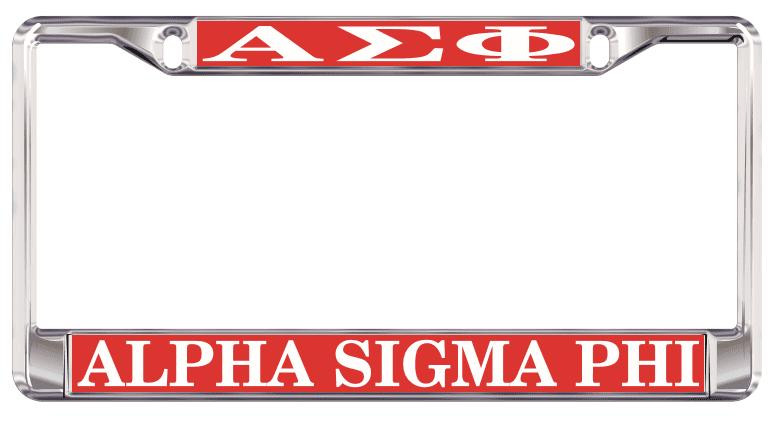 Alpha Sigma Phi New License Plate Frame - Greek Gear