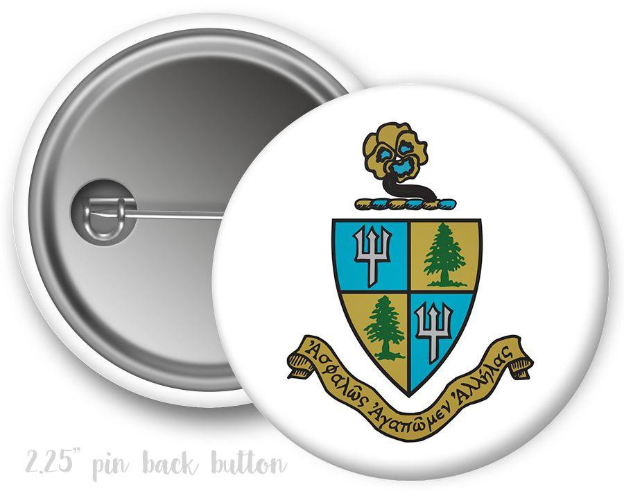 Delta Delta Delta Color Crest - Shield Button - Greek Gear