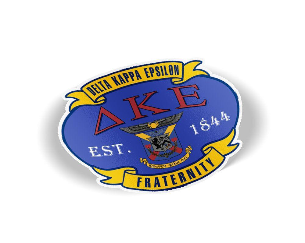 Delta Kappa Epsilon Banner Crest - Shield Decal - Greek Gear