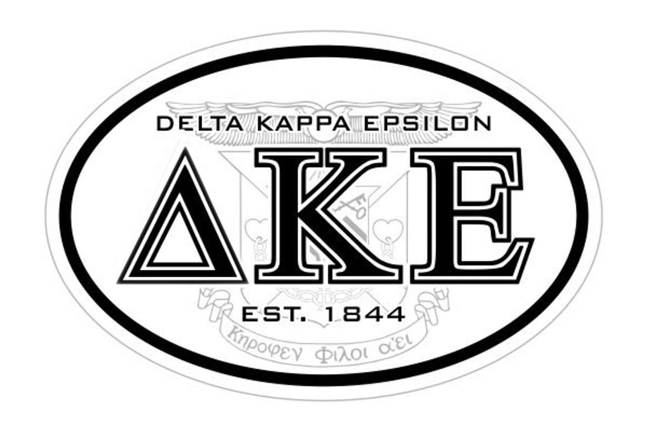 Delta Kappa Epsilon Oval Crest - Shield Bumper Sticker - CLOSEOUT ...