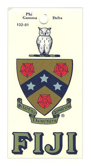 FIJI Fraternity Crest - Shield Decal - Greek Gear