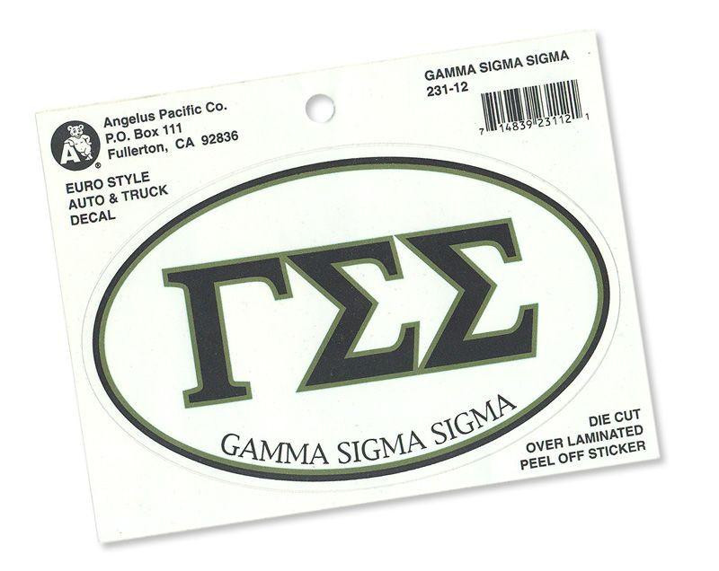 Gamma Sigma Sigma Euro Style Sticker - Greek Gear