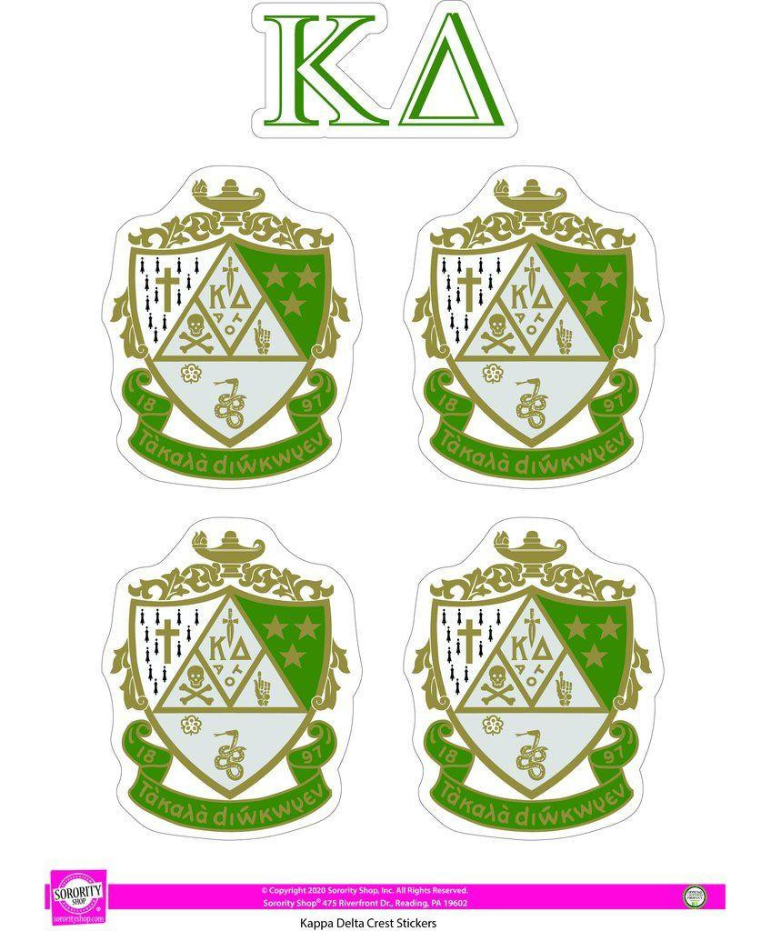 Kappa Delta Crest Sticker Sheet - Greek Gear