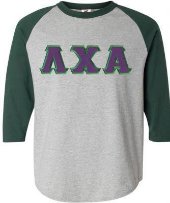 DISCOUNT- Lambda Chi Alpha Lettered Raglan T-Shirt - Greek Gear