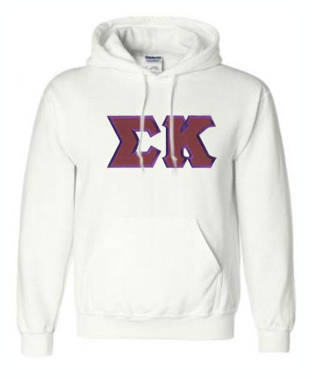 Sigma Kappa Letters Hooded Sweatshirt - Best Value - Greek Gear