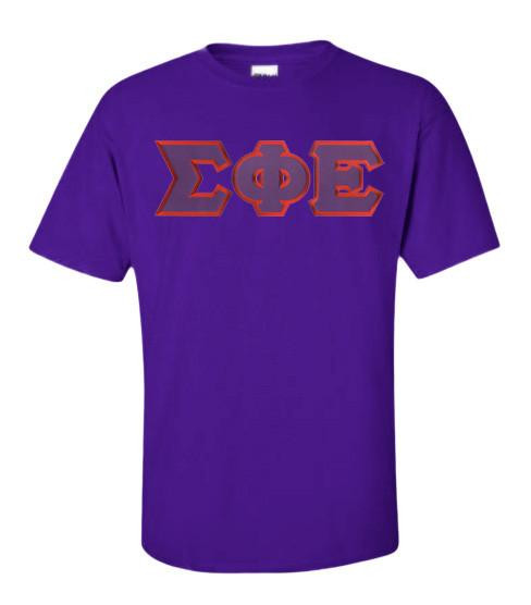 DISCOUNT Sigma Phi Epsilon Lettered T-shirt - Best Value - Greek Gear