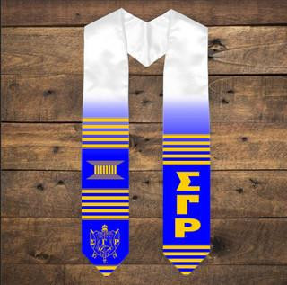 Divine 9 Greek Kente Look Stole - Graduation Stole