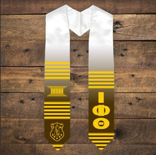 Divine 9 Greek Kente Look Stole - Graduation Stole