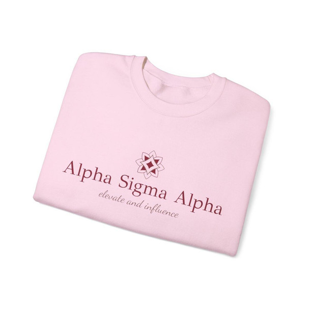 Alpha Sigma Alpha Elevate & Influence Crewneck Sweatshirt - Greek Gear