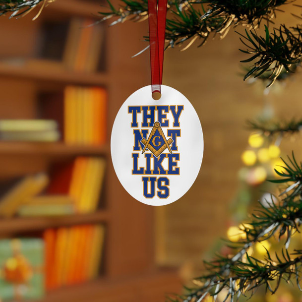 They Not Like Us Mason Oval Christmas Ornaments - Greek Gear