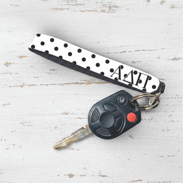 Alpha Delta Pi Polka Dot Strap Keychain - Greek Gear