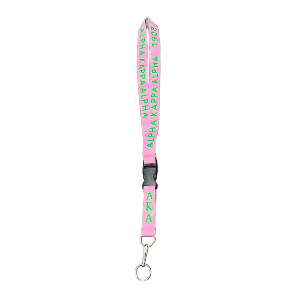 Alpha Kappa Alpha Woven Embroidered Lanyard - Greek Gear