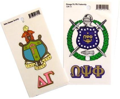 Fraternity Crest Decals - Greek Gear