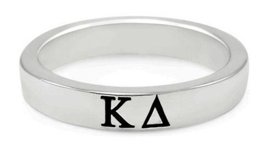 Kappa Delta Sterling Silver Skinny Band Ring - Greek Gear