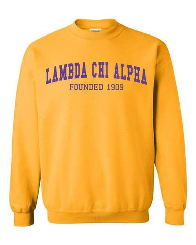 Lambda Chi Alpha Fraternity Founders Crew Sweatshirt - Greek Gear