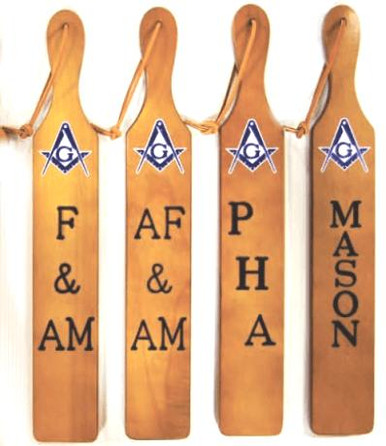 Custom Masonic Paddle – Laser Engraved Fraternity Paddle with Crest ...