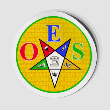 Order Of Eastern Star Round Decals - Greek Gear