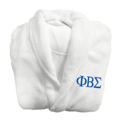 Phi Beta Sigma Lettered Bathrobe – Greek Terry Velour Robe for Men