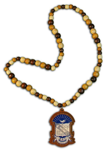 Phi Beta Sigma Tiki Necklace – Wooden Crest Fraternity Pendant