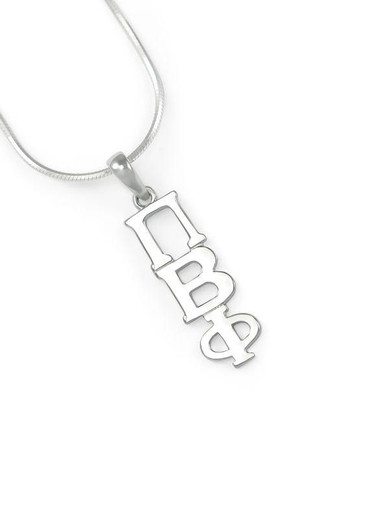 Pi Beta Phi Sterling Silver Lavaliere Pendant - Greek Gear