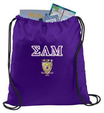 Sigma Alpha Mu Crest - Shield Cinch Sack - Greek Gear