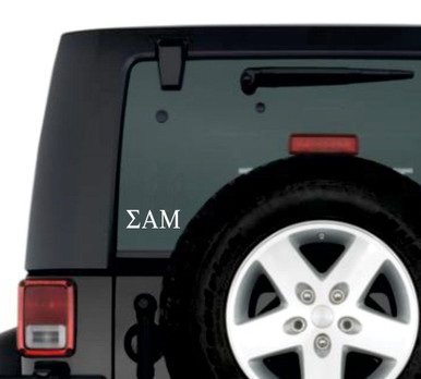 Sigma Alpha Mu Greek Letter Window Sticker Decal - Greek Gear
