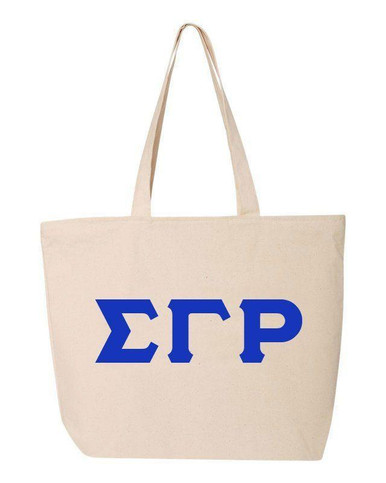 Sigma Gamma Rho Greek Letter Zipper Tote - Greek Gear
