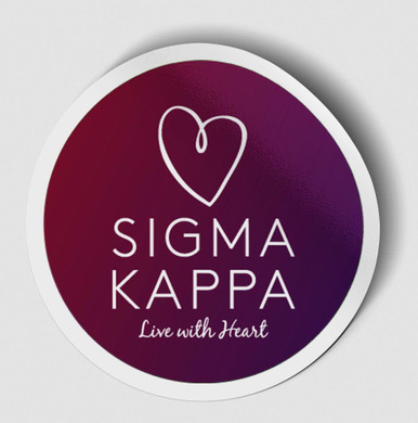 Sigma Kappa Logo Round Decal - Greek Gear