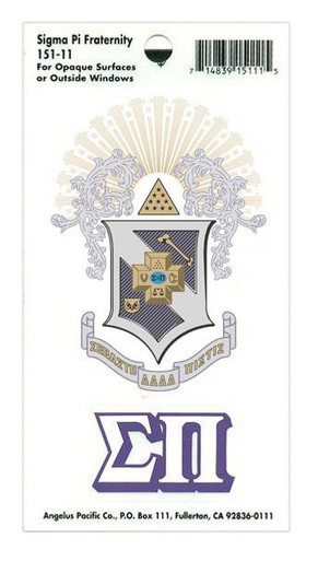 Sigma Pi Crest - Shield Decal - Greek Gear