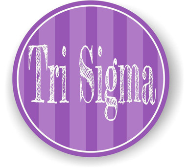 Sigma Sigma Sigma Bumper Stickers 4" Round - Greek Gear