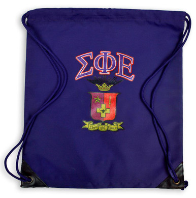 Sigma Phi Epsilon Crest - Shield Cinch Sack - Greek Gear