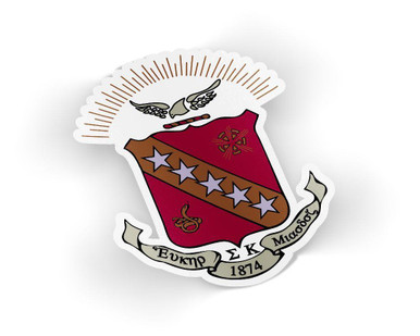 Sigma Kappa Die Cut Crest Sticker - Greek Gear