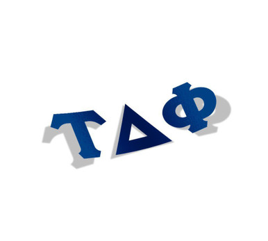 Tau Delta Phi Big Greek Letter Window Sticker Decal - Greek Gear