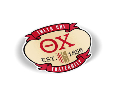 Theta Chi Banner Crest - Shield Decal - Greek Gear