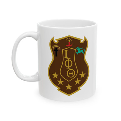 Iota Phi Theta Crest Coffee Mug – 11oz Ceramic Brotherhood Cup