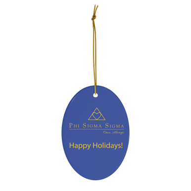 Phi Sigma Sigma Holiday Color Mascot Christmas Ornaments - Greek Gear