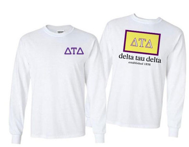 Delta Tau Delta Flag Long Sleeve T-Shirt - Greek Gear