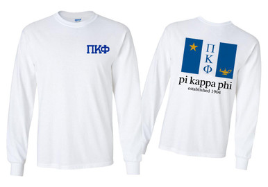 Pi Kappa Phi Flag Long Sleeve T-Shirt - Greek Gear