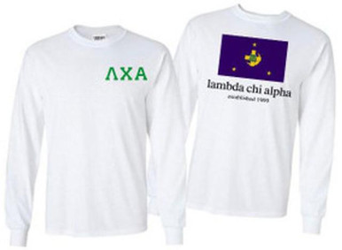 Lambda Chi Alpha Flag Long Sleeve T-Shirts - Greek Gear
