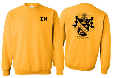 Sigma Nu World Famous Crest - Shield Crewneck Sweatshirts - Greek Gear
