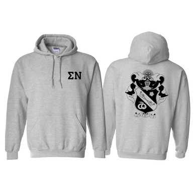 Sigma Nu World Famous Crest Hoodie | Shield Fraternity Sweatshirt