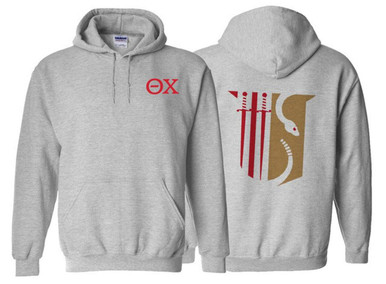 Theta Chi World Famous Crest Hoodie | Full-Color Shield Sweatshirt