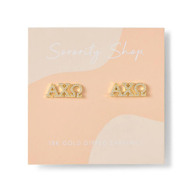 Alpha Chi Omega Studded Earrings - Greek Gear