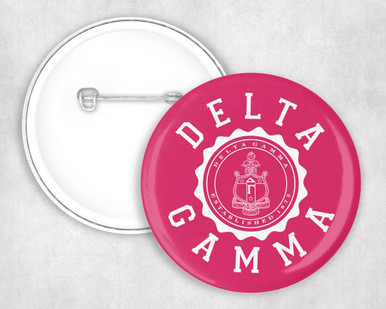 Delta Gamma Seal Crest Pin Buttons - Greek Gear