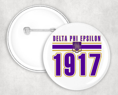Delta Phi Epsilon Stripe Established Pin Buttons - Greek Gear