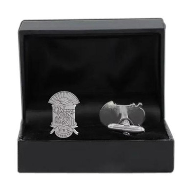 Phi Beta Sigma Cufflinks - Sigma Shield Silver Look Cuff links - Greek Gear
