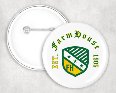 FarmHouse Fraternity Classic Crest Button - Greek Gear