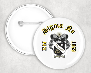 Sigma Nu Classic Crest Button - Greek Gear