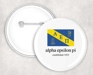 Alpha Epsilon Pi Flag Button - Greek Gear