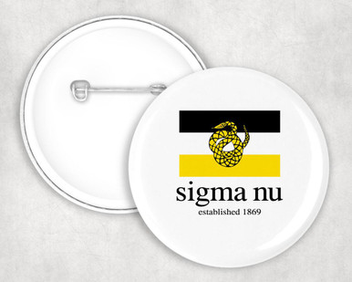 Sigma Nu Flag Button - Greek Gear